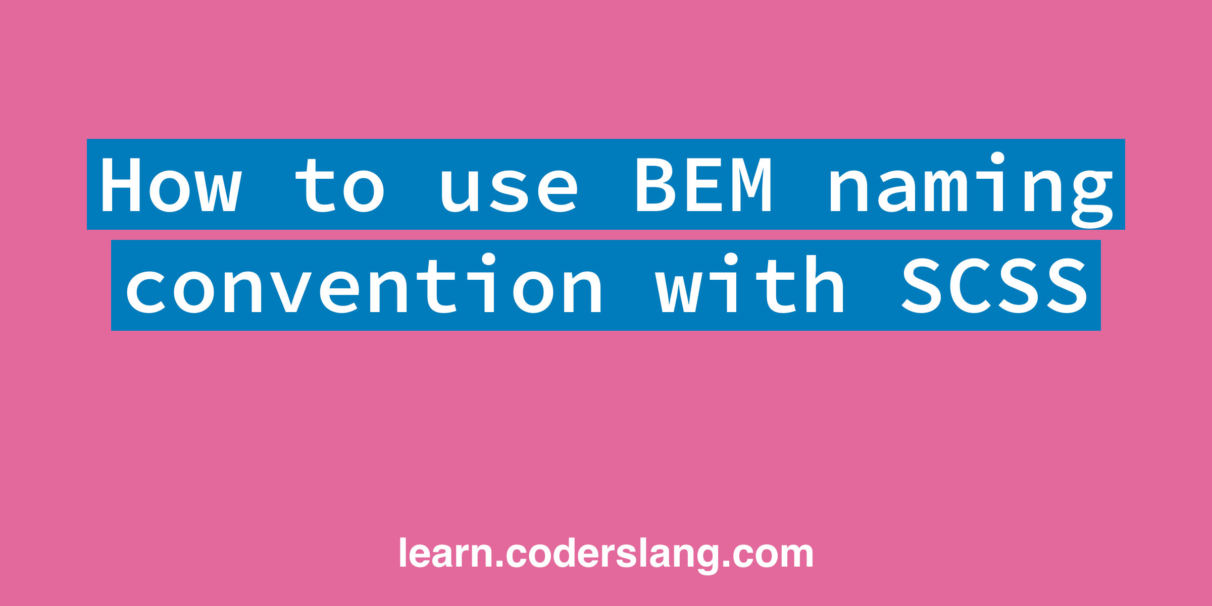 How to use BEM naming convention with SCSS