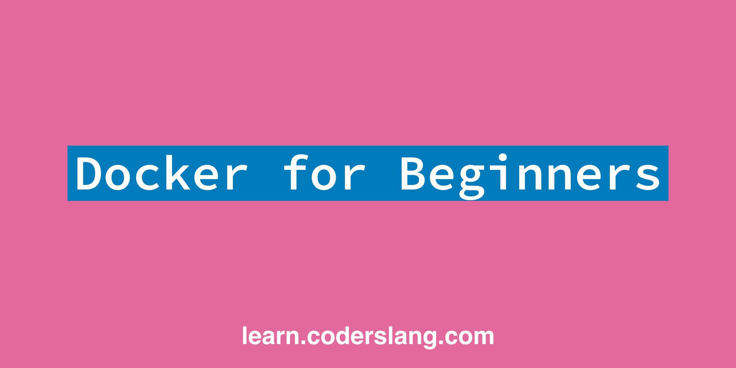 Docker for Beginners