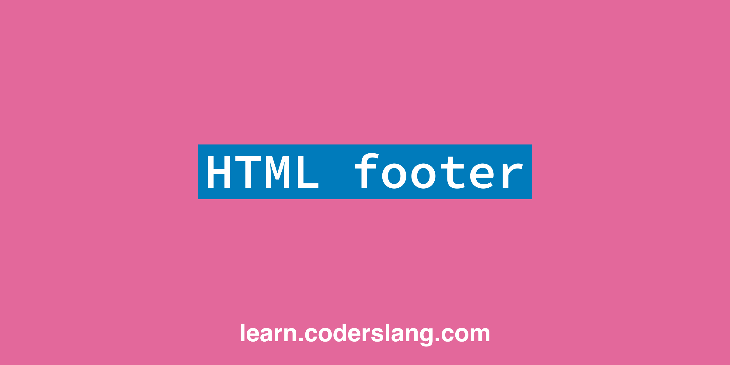 HTML Footer