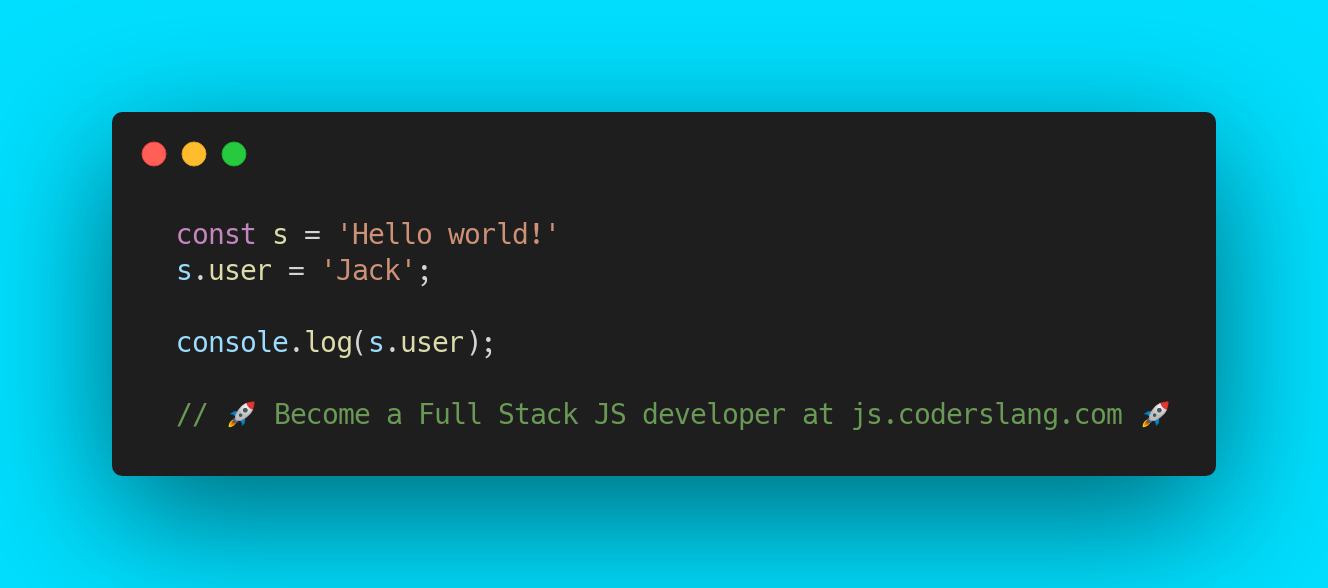 JS Interview 24 Adding Properties To Strings In JavaScript