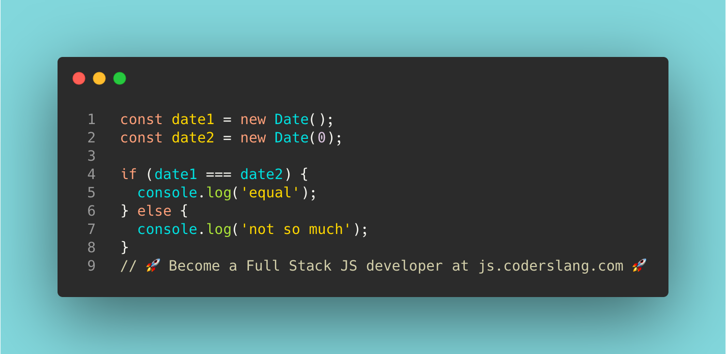 JS Interview 26 Are These Dates Equal 